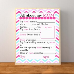 All About Mom, Mom Printable, All About My Mom, Gift for Mom, Mother's ...