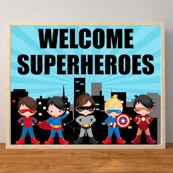 Welcome Superheroes - Etsy