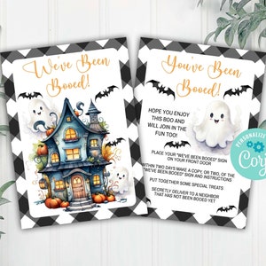 Editable Halloween You've Been Booed Sign and Instructions, We've Been ...