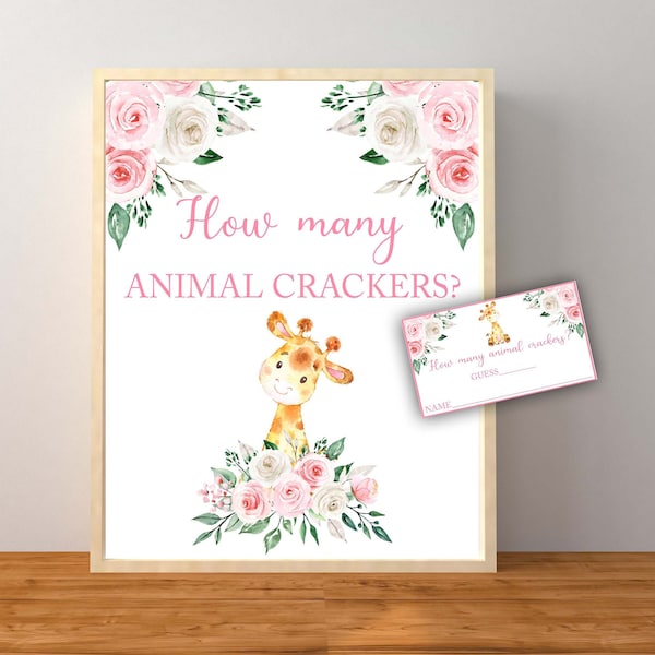 Animal Crackers Baby Shower Game - Etsy