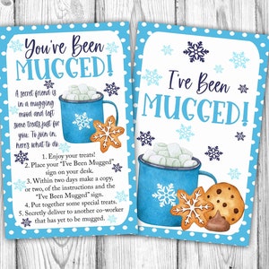 I've Been Mugged Coworker Game, You've Been Mugged, Blue Winter Mugged ...