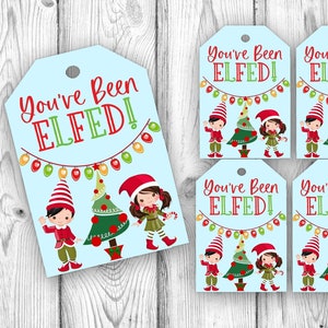 You've Been Elfed Gift Tags, Secret Santa Gift Tags, Secret Santa Gift ...
