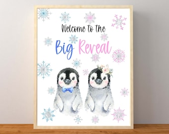 Penguin Welcome Sign - Etsy