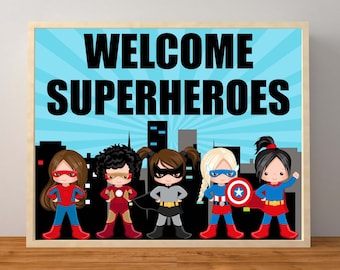 Welcome Superheroes - Etsy