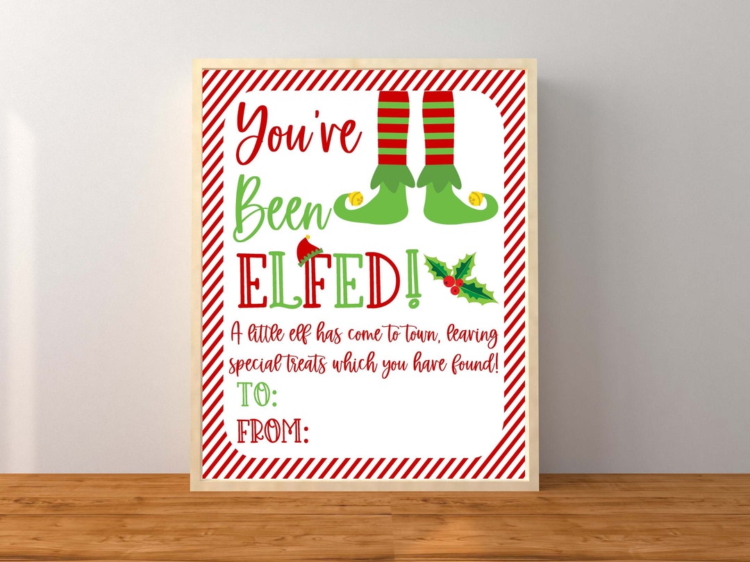 You've Been Elfed Sign, You've Been Elf'd, Christmas Game, Christmas ...