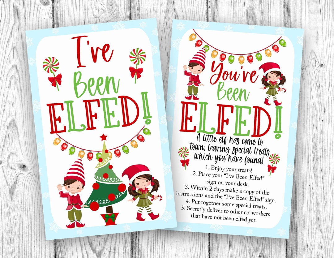 You've Been Elfed Coworker Game, I've Been Elfed, Elf Christmas Work ...