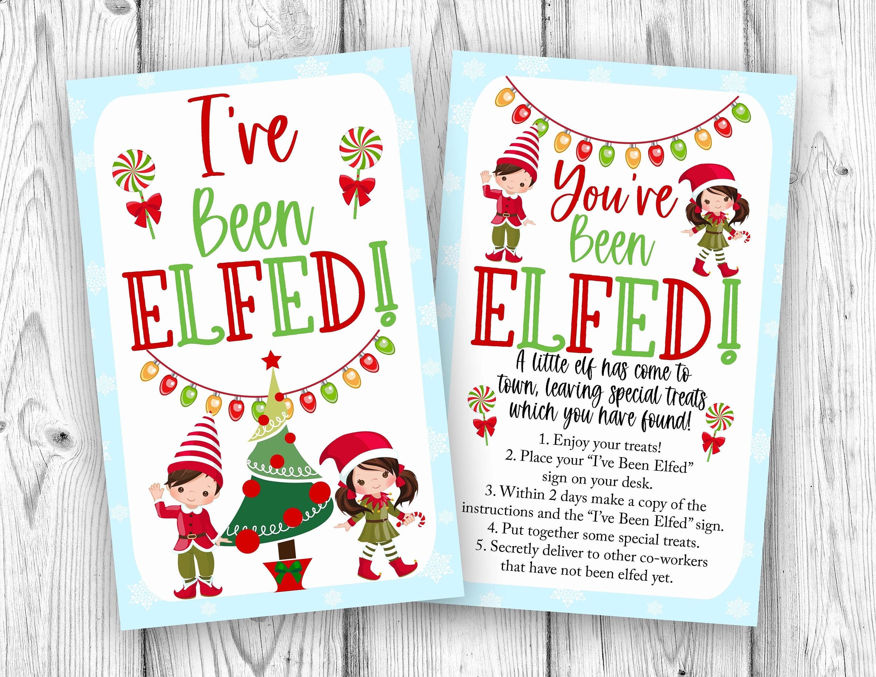 You've Been Elfed Coworker Game, I've Been Elfed, Elf Christmas Work ...