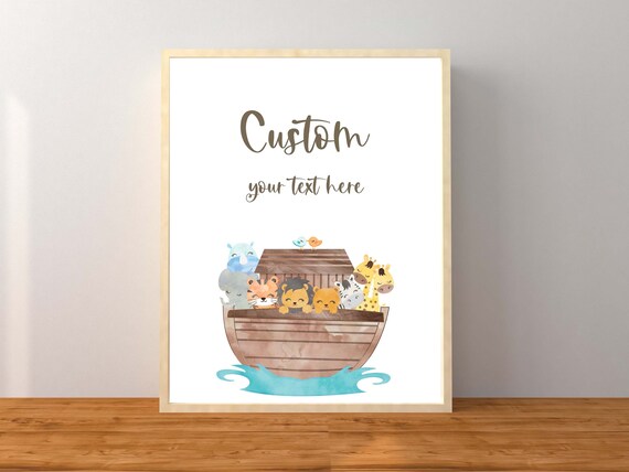 Custom Noah's Ark Sign Personalized Noahs Ark Noahs Ark - Etsy
