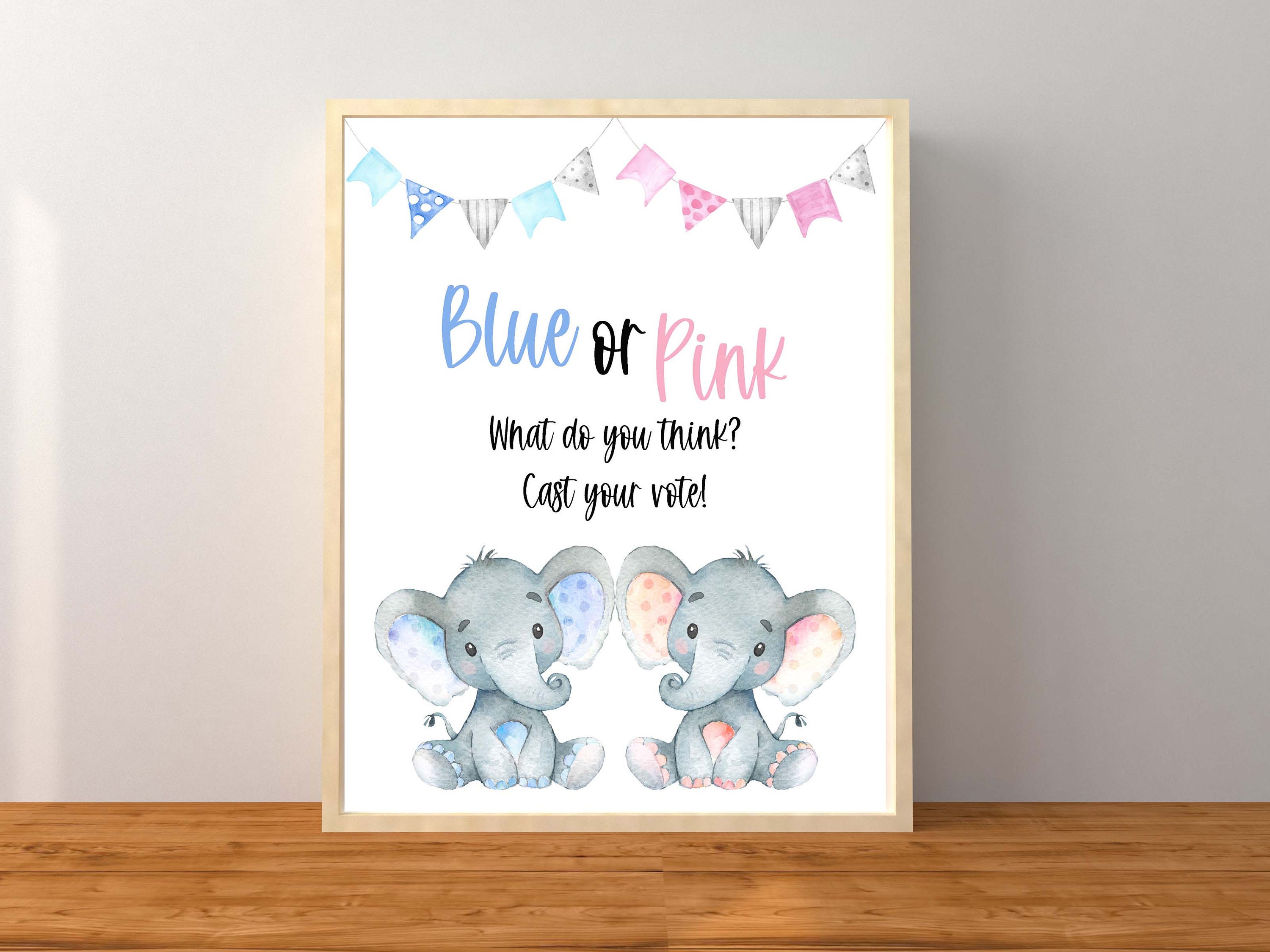 Blue or Pink What Do You Think Sign Gender Reveal Party | Etsy