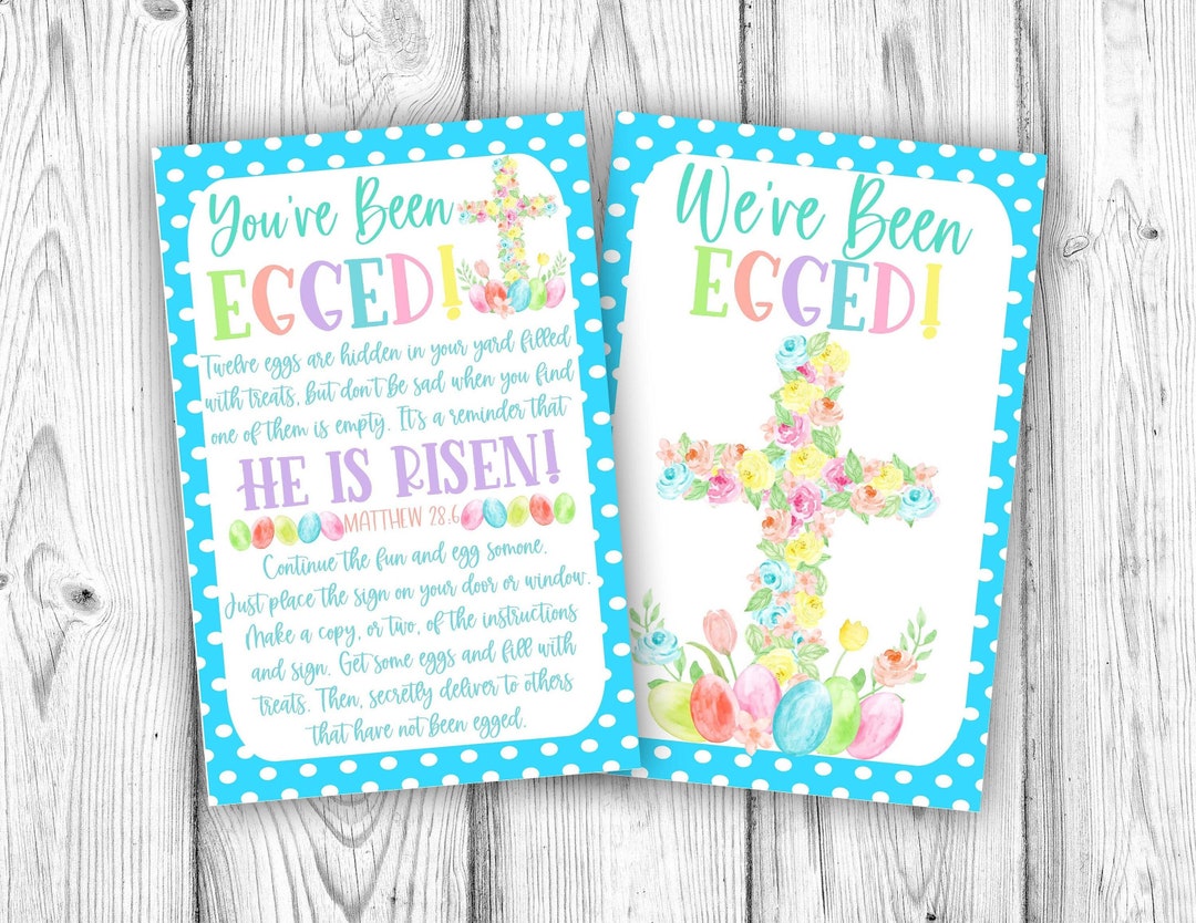 We've Been Egged Easter Game Printable, You've Been Egged, Egged Sign ...