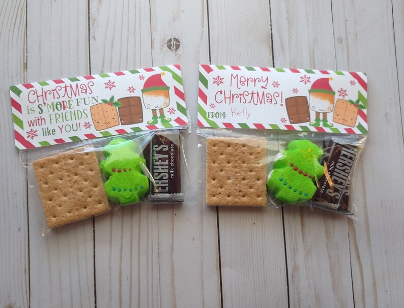 Christmas S'more's Bag Treat Toppers, Christmas is S'more Fun With ...