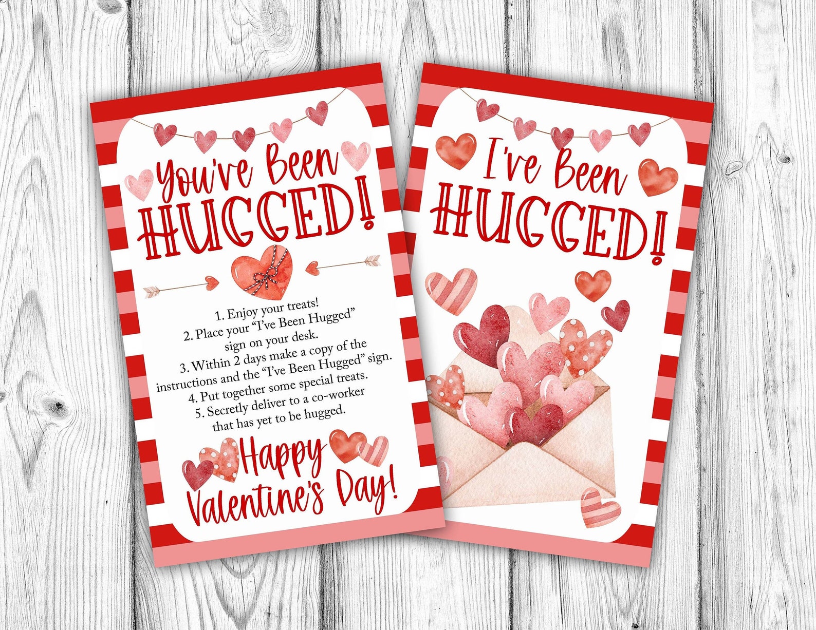 I've Been Hugged Coworker Game, You've Been Hugged Valentine's Day ...