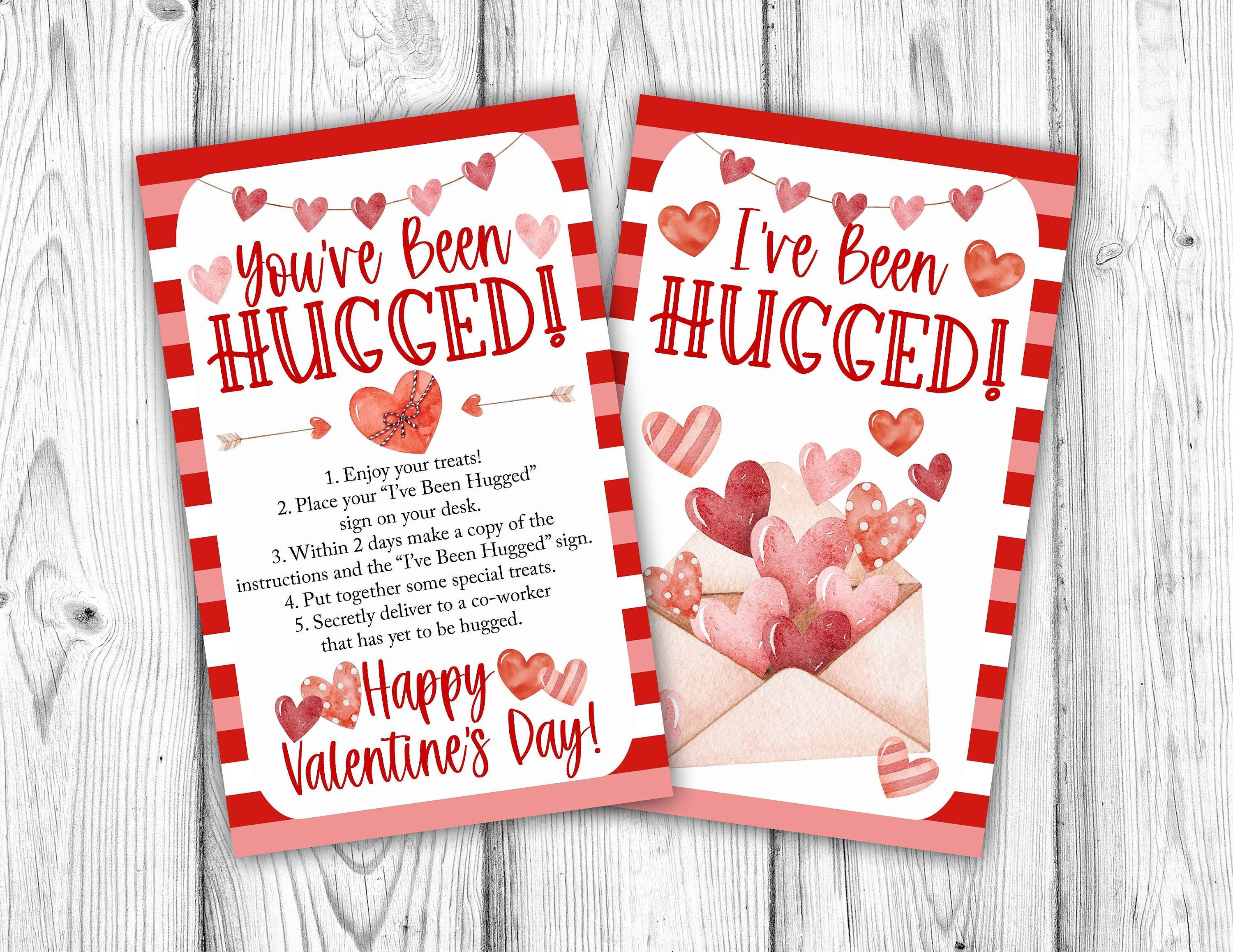 I've Been Hugged Coworker Game, You've Been Hugged Valentine's Day ...