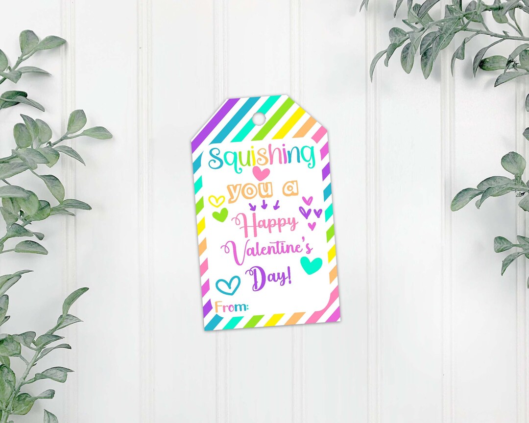 Squishy Valentine's Day Cards, Rainbow Squishing You a Happy Valentine ...