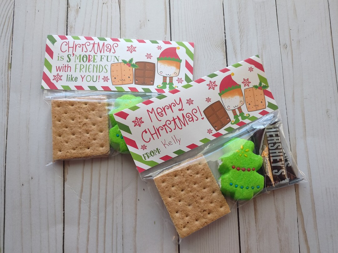 Christmas S'more's Bag Treat Toppers, Christmas is S'more Fun With ...