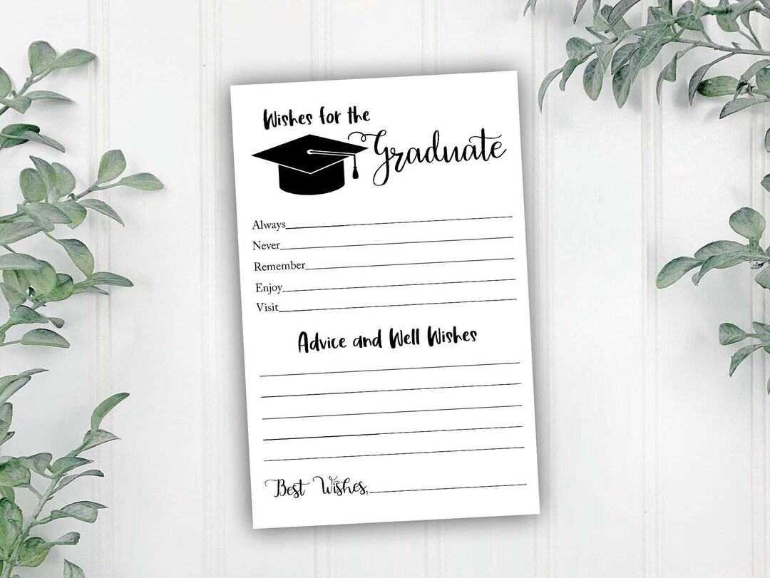 Advice and Well Wishes for the Graduate, Graduation Party Decorations ...