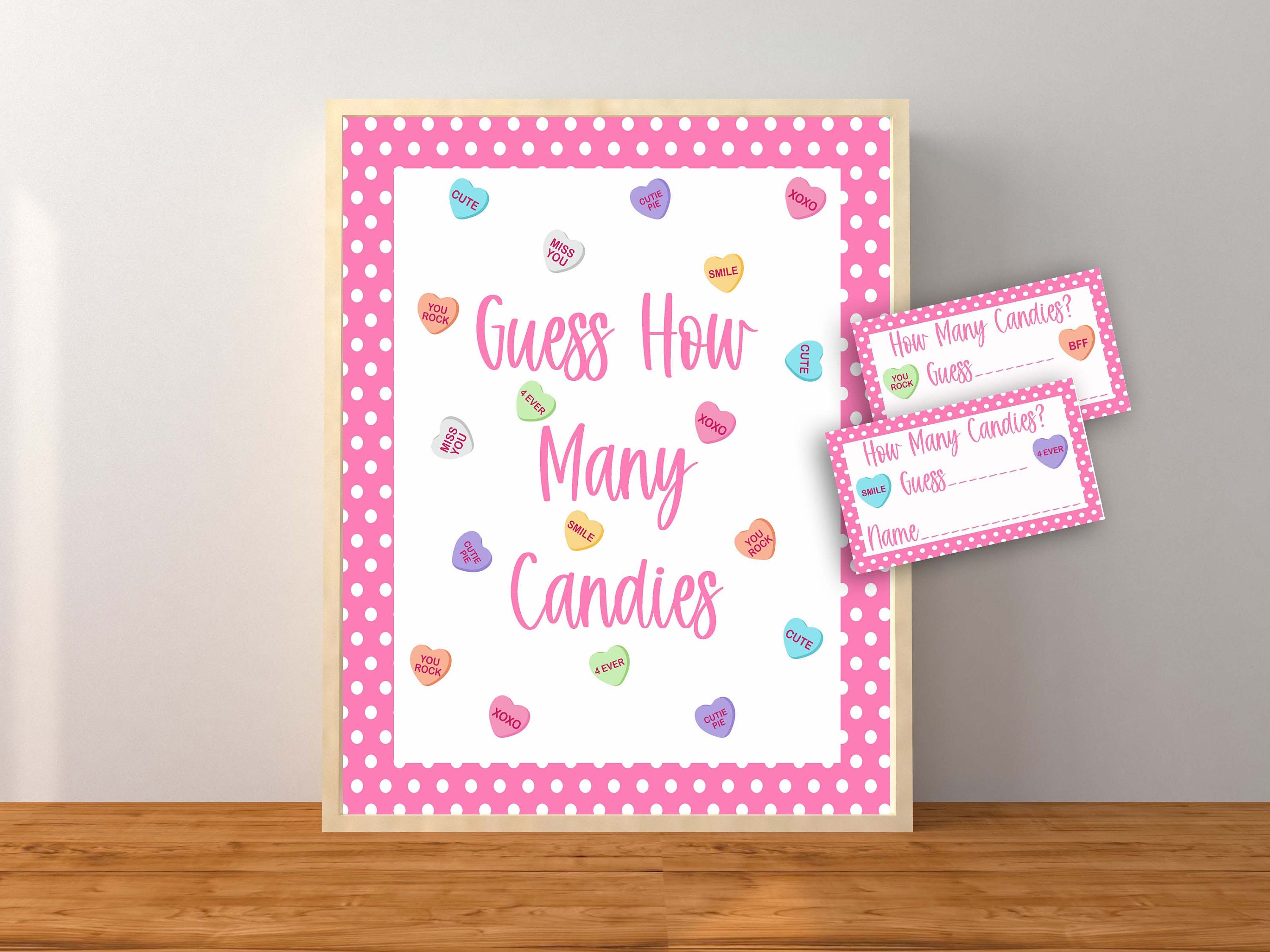 Valentine's Guess How Many Candies, Valentine Game, Guess How Many ...