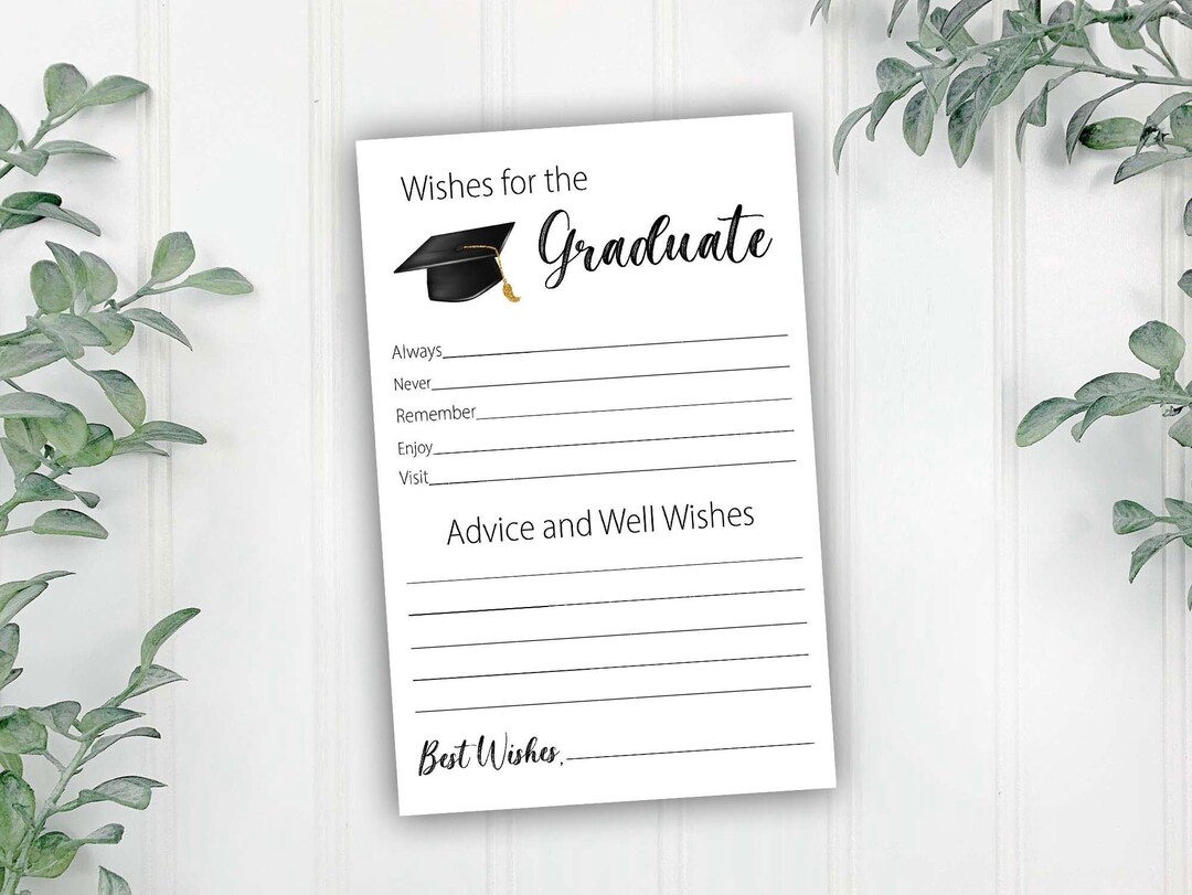 Advice and Well Wishes for the Graduate, Graduation Party Decorations ...