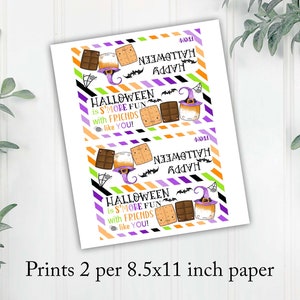 Halloween S'more's Bag Treat Toppers, Halloween is S'more Fun With ...