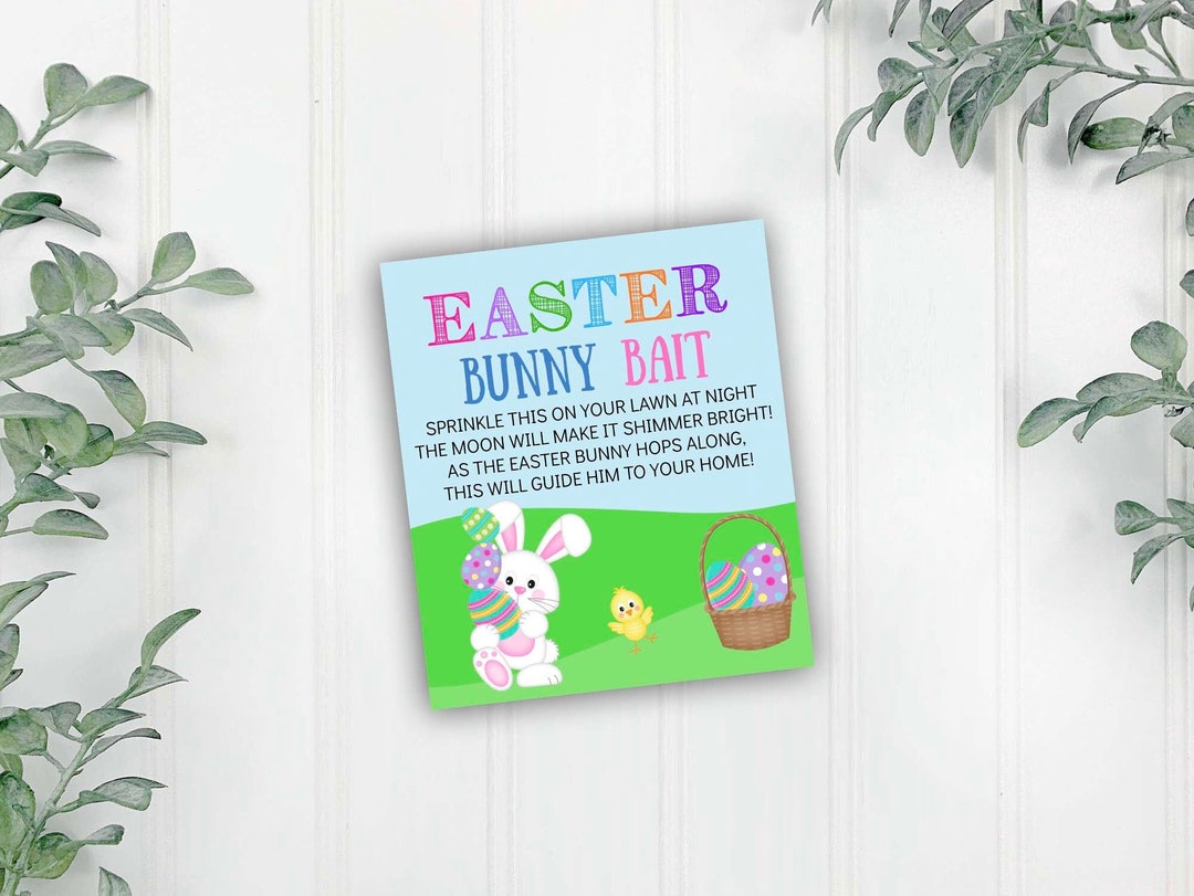 Easter Bunny Bait Tags, Easter Treat Bag Tags, Easter Bunny Party ...
