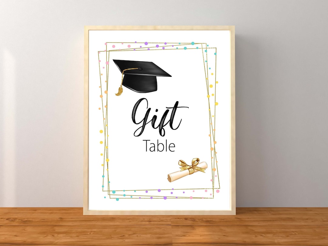 Graduation Gift Table Sign, Graduation Party Signs, Graduation ...