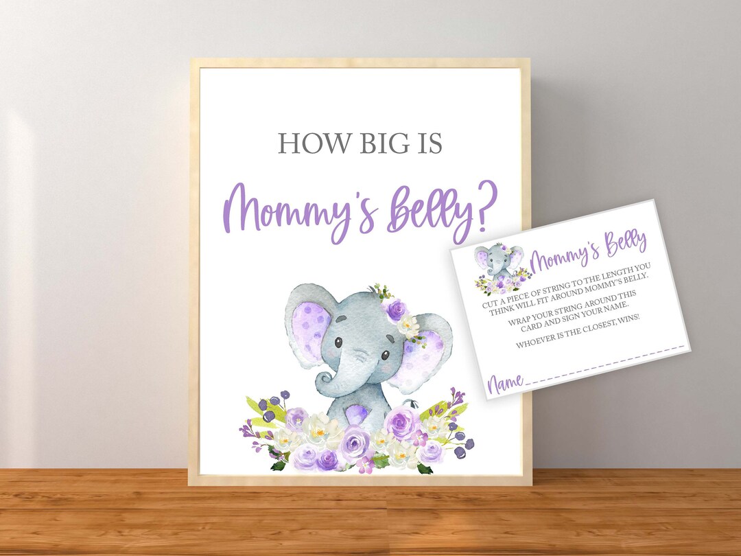 How Big is Mommy's Belly, How Big is Mommys Belly Baby Shower Game ...