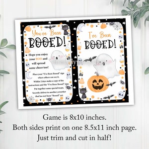 Halloween I've Been Booed Coworker Game, You've Been Boo'd, Booed Sign ...
