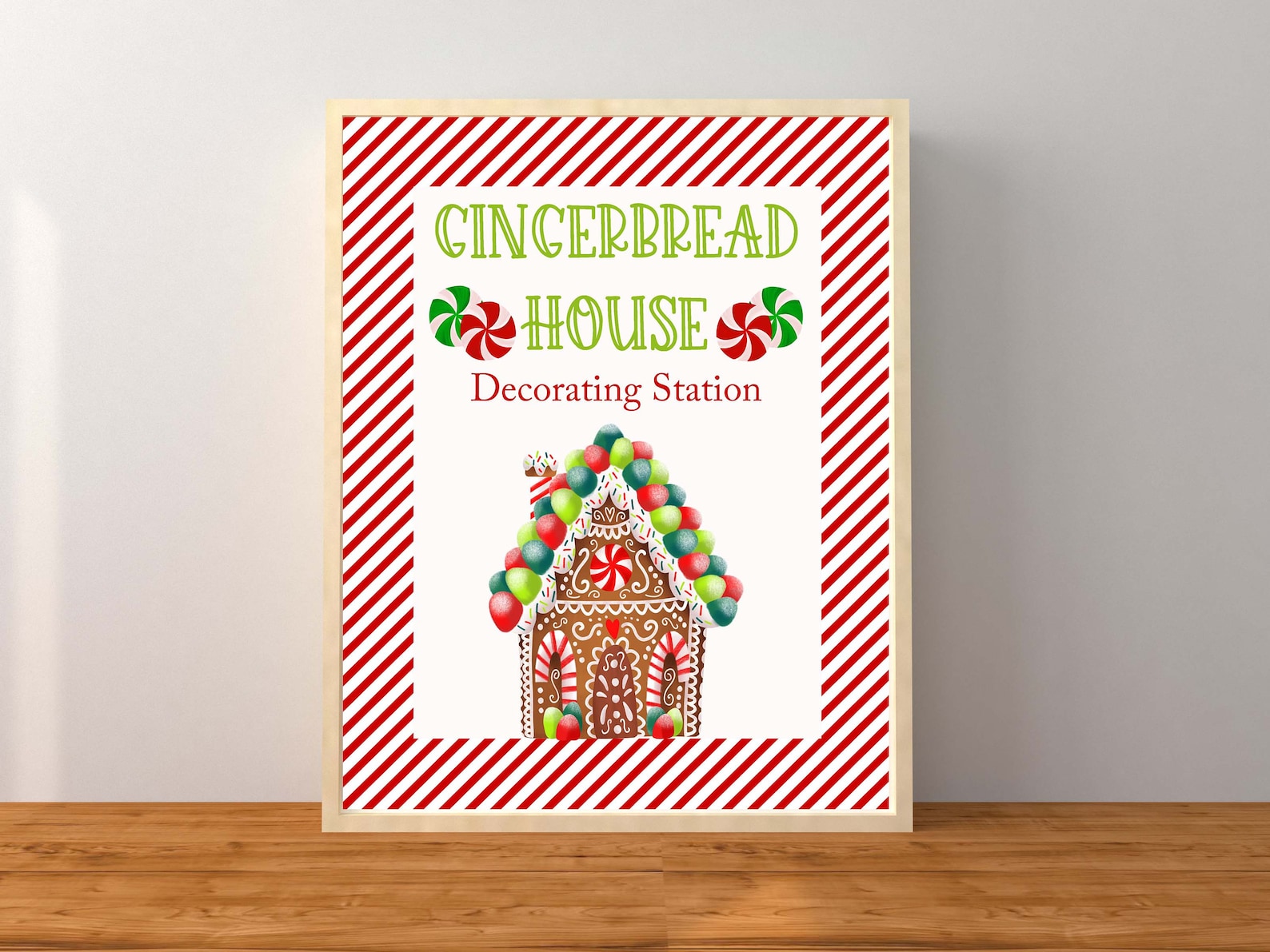 Gingerbread House Decorating Station Gingerbread House Sign - Etsy