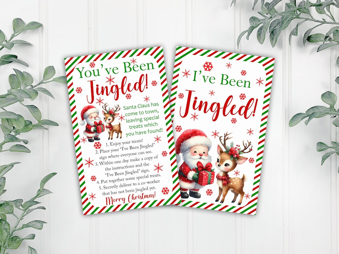 I've Been Jingled Coworker Christmas Game, You've Been Jingled, Fun ...