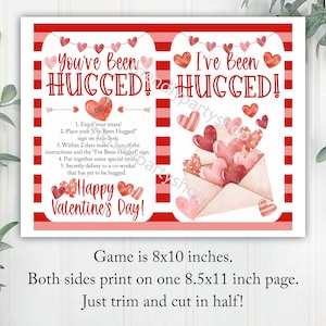 I've Been Hugged Coworker Game, You've Been Hugged Valentine's Day ...