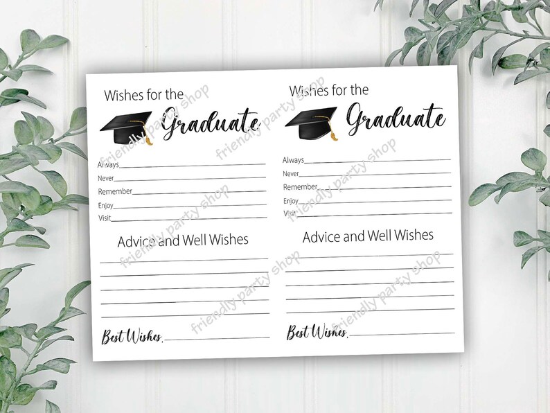 Advice and Well Wishes for the Graduate Graduation Party - Etsy