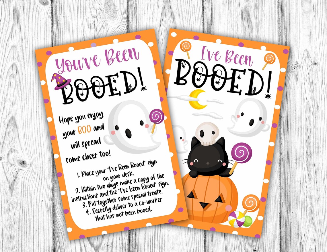 I've Been Booed Coworker Game, You've Been Boo'd, Halloween Game, Boo ...