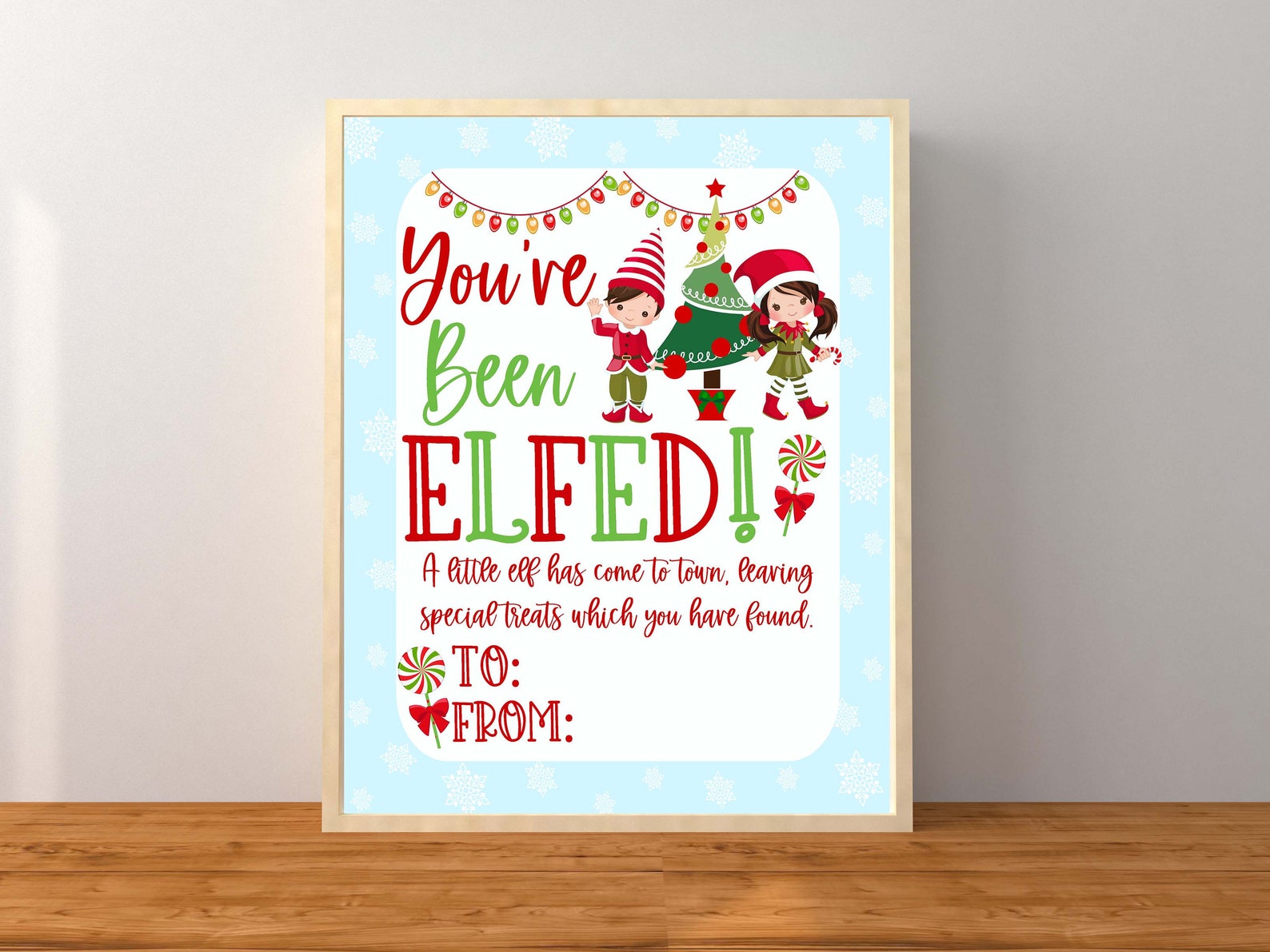 You've Been Elfed Sign, You've Been Elf'd, Christmas Game, Christmas ...