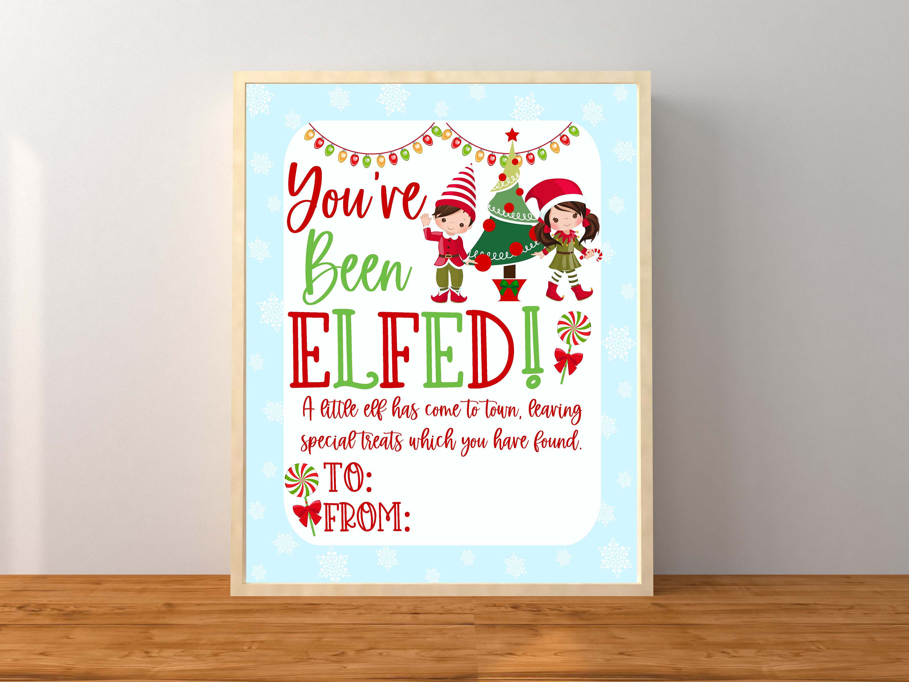 You've Been Elfed Sign, You've Been Elf'd, Christmas Game, Christmas ...