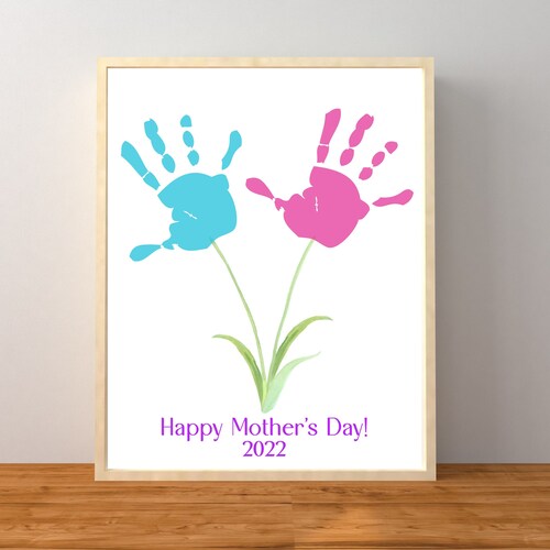 Handprint Art / Flower Jar / Keepsake Craft / Happy | Etsy