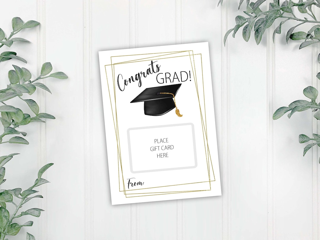 Graduation Gift Card Holder, Congrats Grad Gift Card Holder, 5x7 Inch ...