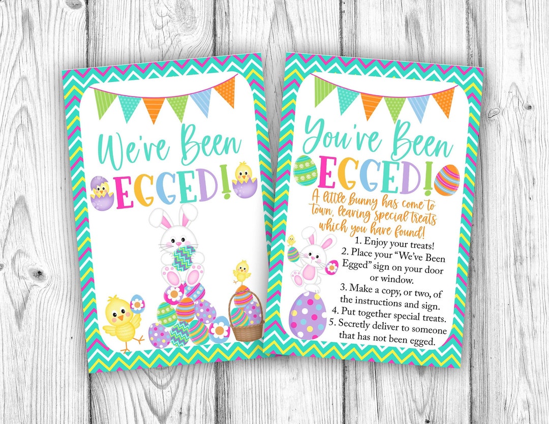 We've Been Egged Easter Game, You've Been Egged, Egged Sign and ...