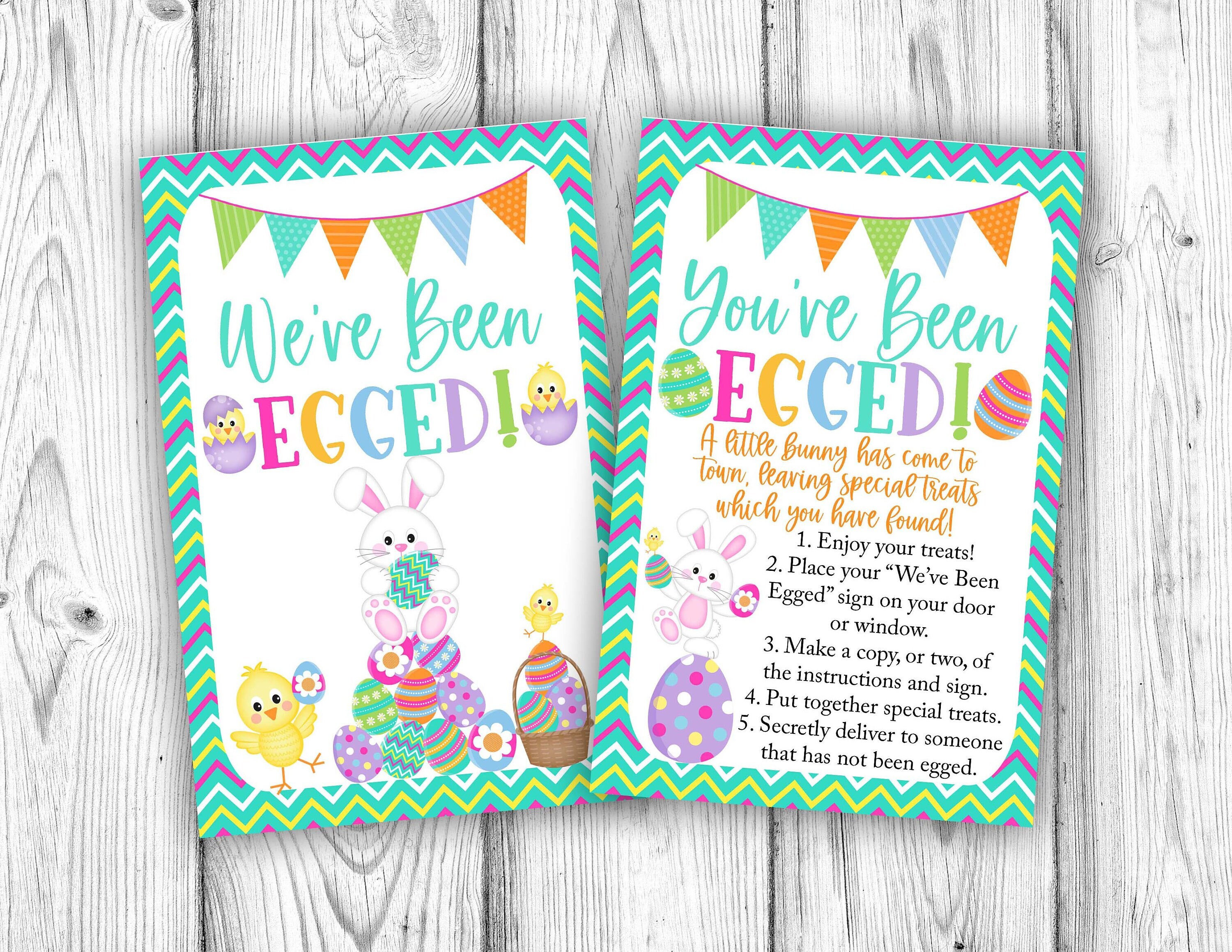 We've Been Egged Easter Game, You've Been Egged, Egged Sign and ...
