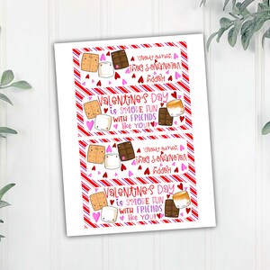 Valentine's Day S'more's Bag Treat Toppers, Valentine's is S'more Fun ...