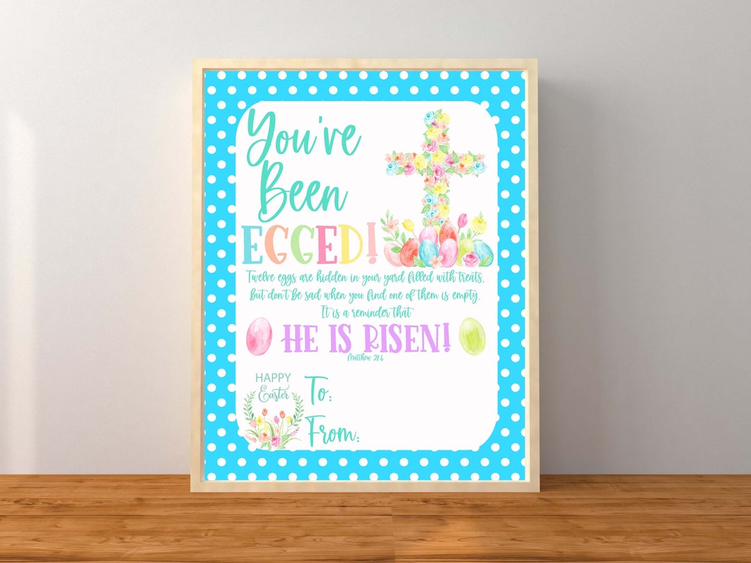 You've Been Egged Sign, You've Been Egg'd, Easter Game, Easter ...