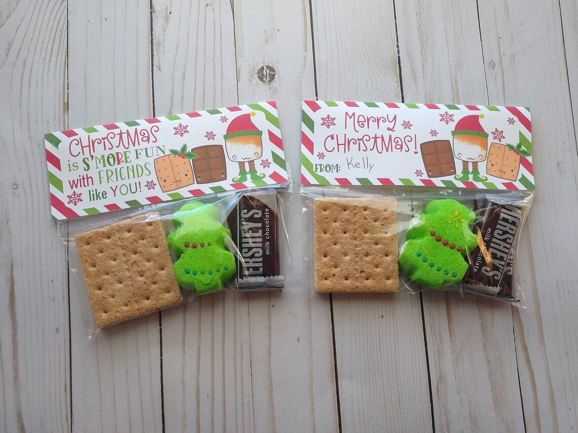 Christmas S'more's Bag Treat Toppers, Christmas is S'more Fun With ...