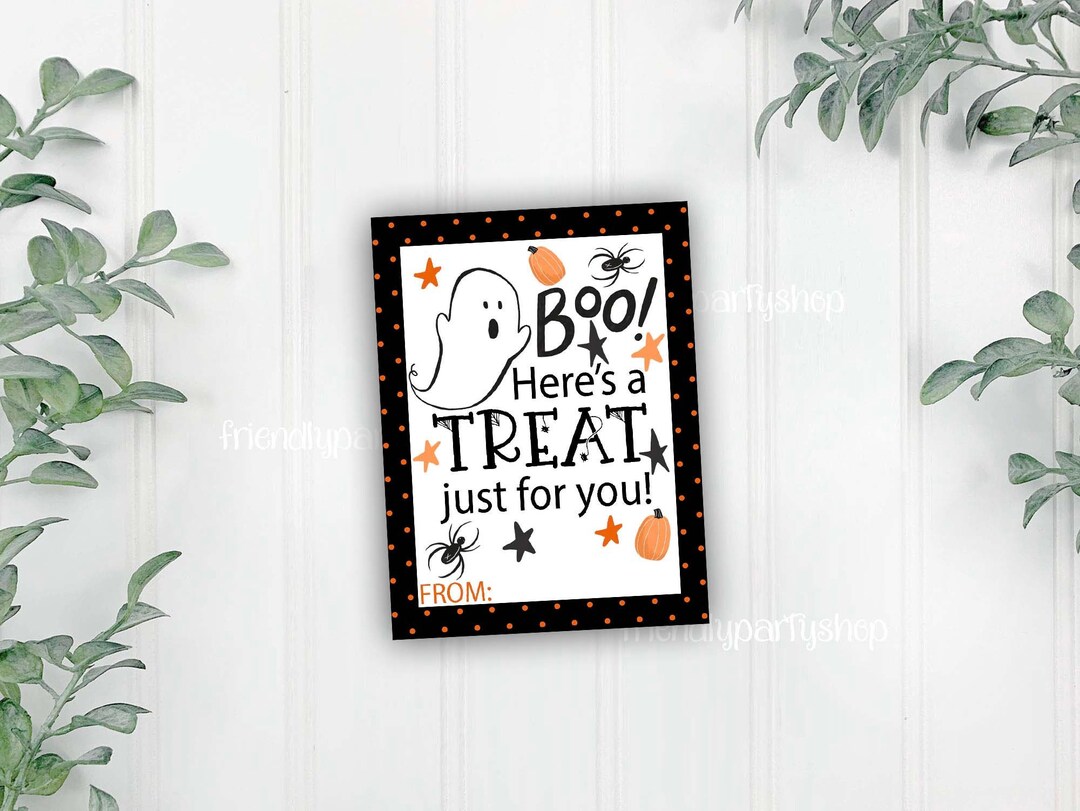 Halloween Treat Tags, Printable Halloween Treat Tags, Boo Favor Tags ...