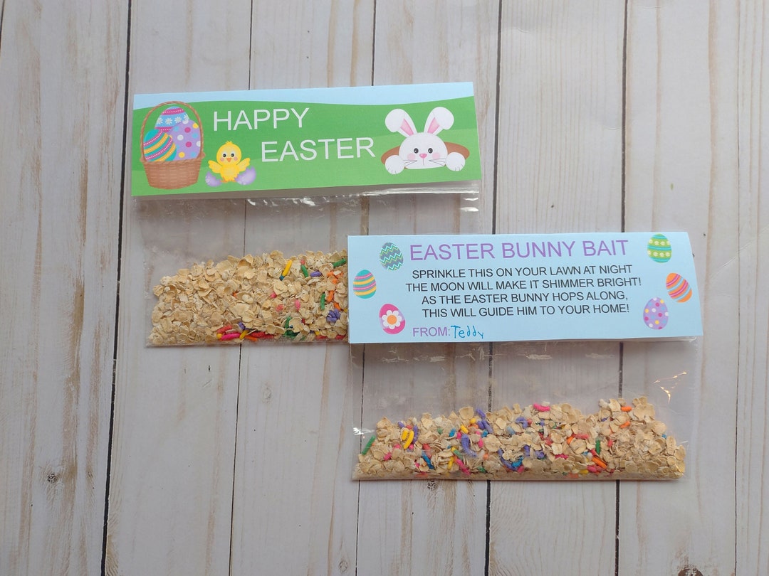 Easter Bunny Bait Bag Toppers, Magic Easter Bunny Food Treat Toppers ...