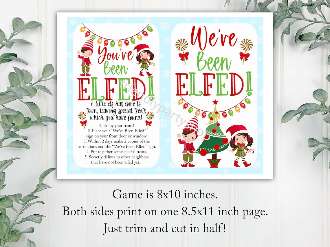 You've Been Elfed Coworker Game, I've Been Elfed, Elf Christmas Work ...