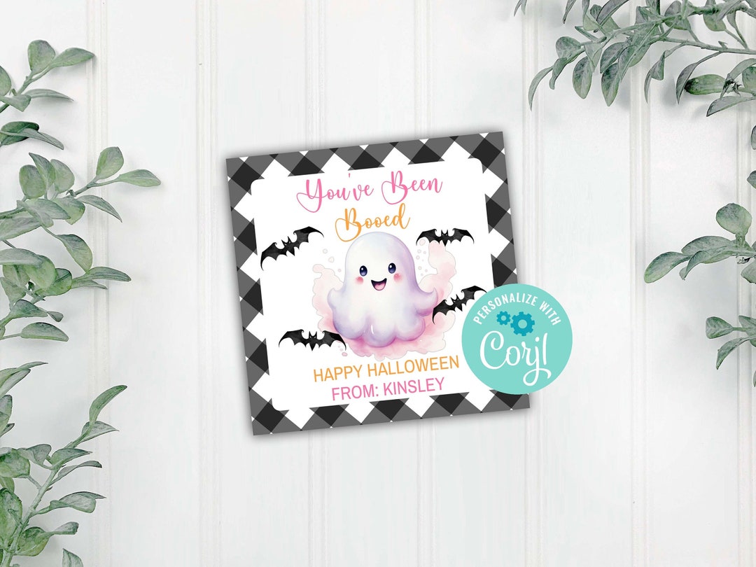 Halloween You've Been Booed Treat Tags, Boo Halloween Treats Favor Tag ...