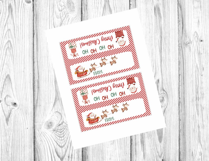 Christmas Treat Bag Toppers, Printable Christmas Treat Toppers, Holiday ...
