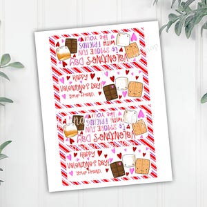 Valentine's Day S'more's Bag Treat Toppers, Valentine's is S'more Fun ...