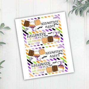 Halloween S'more's Bag Treat Toppers, Halloween is S'more Fun With ...
