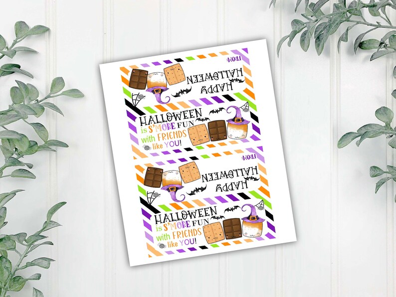 Halloween S'more's Bag Treat Toppers, Halloween is S'more Fun With ...