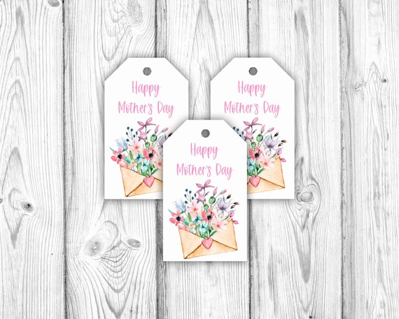 Mother's Day Gift Tag Mother's Day Tag Happy | Etsy